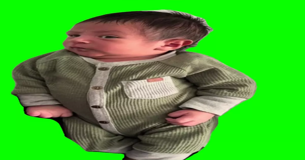 Baby Giving Side Eye Green Screen Meme Download