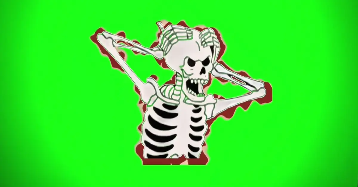 Full Skeleton Green Screen Meme Download