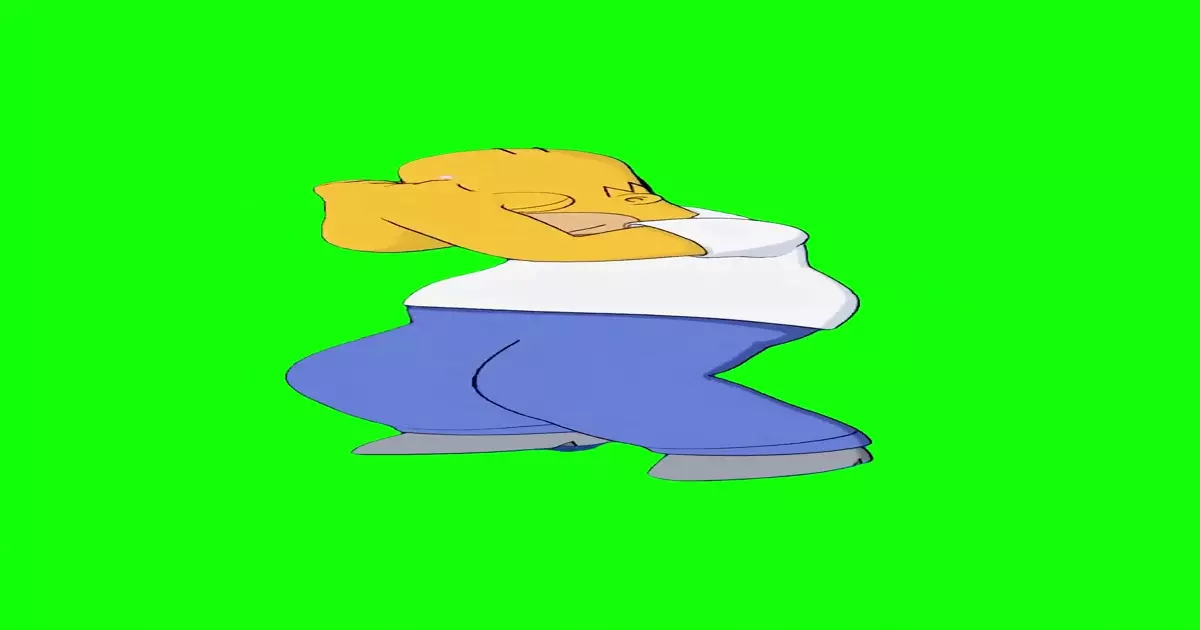 Homer Hip Emote Dance Green Screen Meme Download