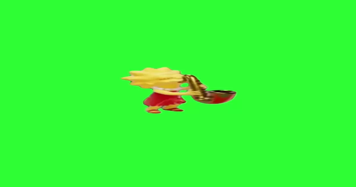 Lisa Simpson Saxophone Green Screen Meme Download
